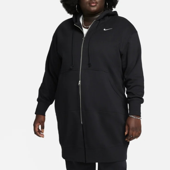 Nike | Tops | Nike Sportswear Phoenix Fleece Womens Oversized Long Full Zip Hoodie Black | Poshmark